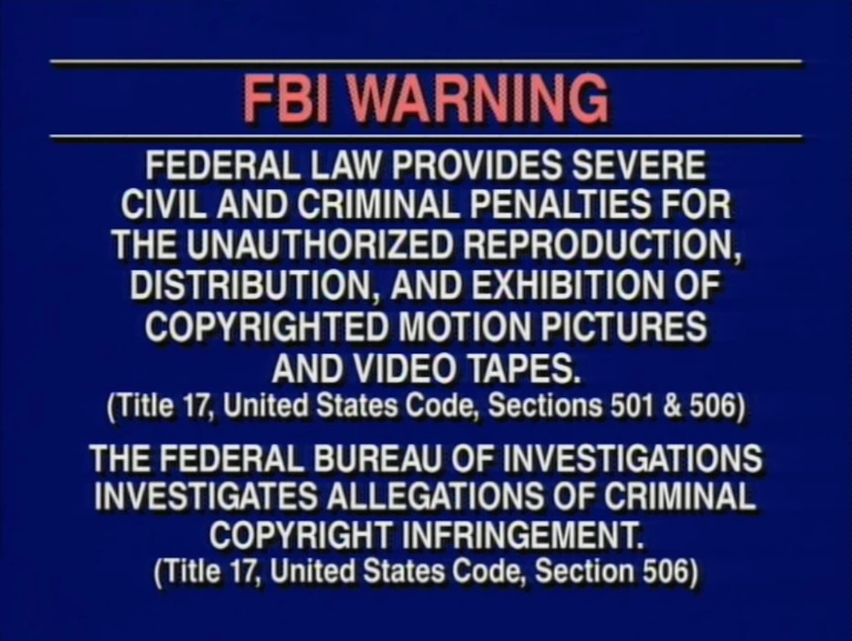 Fbi Warning Logo Lyrick Studios