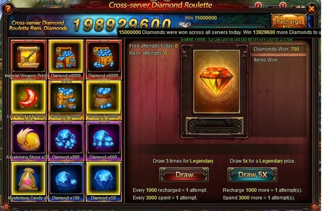 Diamond Roulette | League of Angels Wiki | Fandom