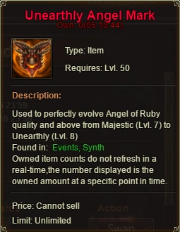 Unearthly Angel Mark | League of Angels Wiki | Fandom