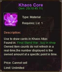 Khaos Core | League of Angels Wiki | Fandom