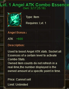 Lvl. 1 Angel ATK Combo Essence | League of Angels Wiki | Fandom
