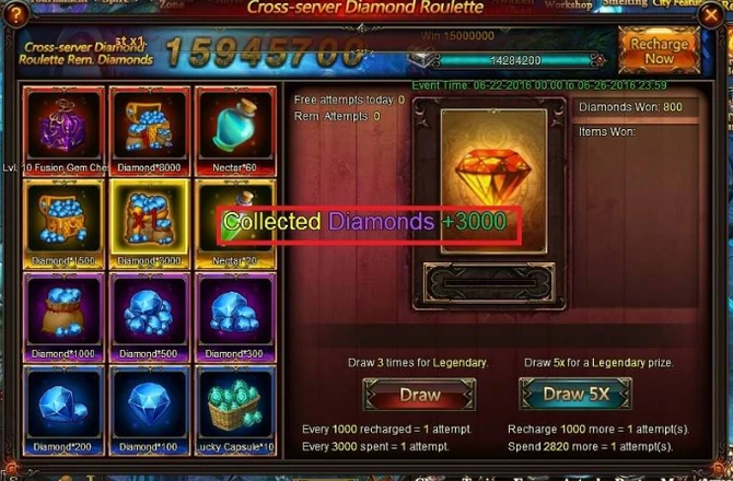 Diamond Roulette | League of Angels Wiki | Fandom