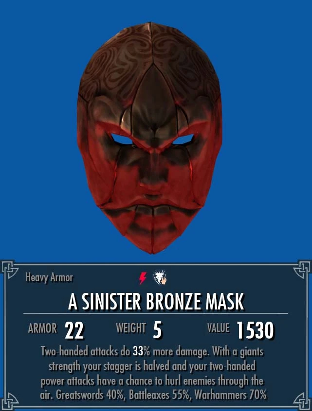 A Sinister Bronze Mask | Legacy of the Dragonborn | Fandom