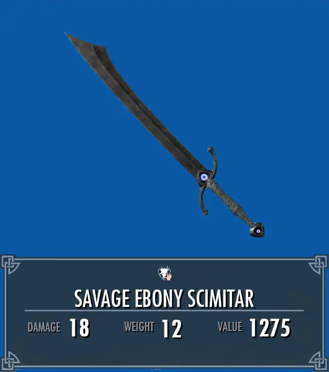 Savage Ebony Scimitar | Legacy of the Dragonborn | Fandom