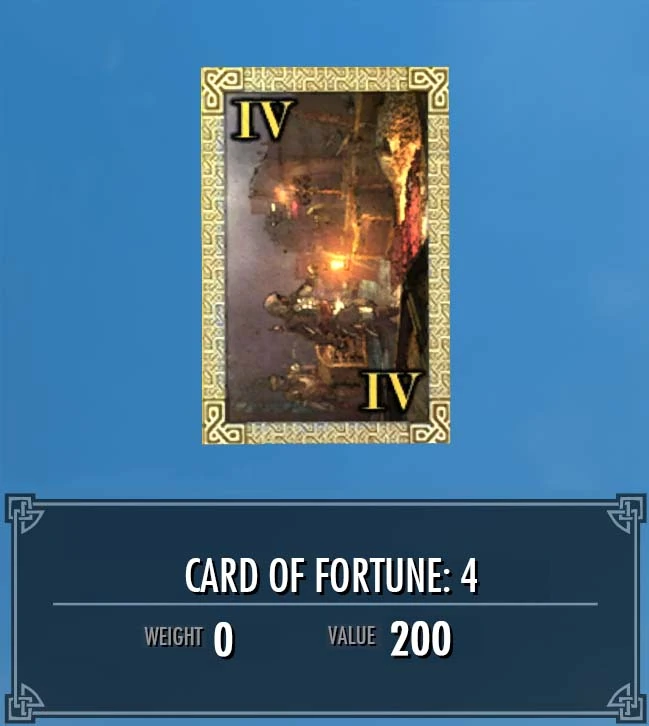 Card of Fortune: 4 | Legacy of the Dragonborn | Fandom