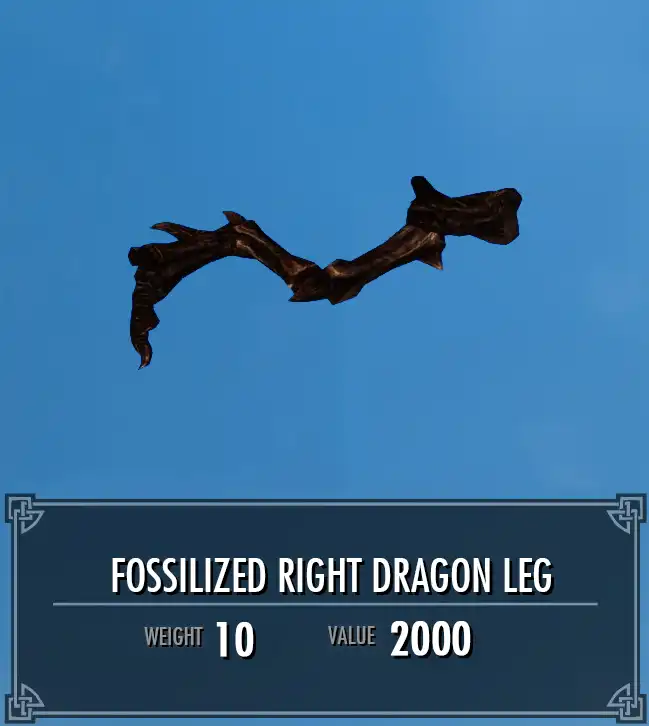 Fossilized Right Dragon Leg Legacy Of The Dragonborn Fandom