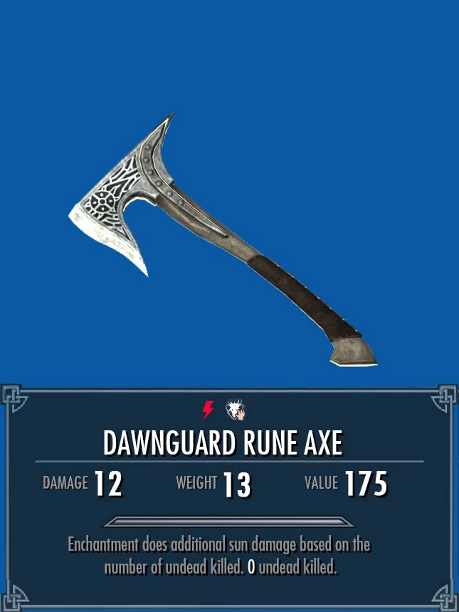 Dawnguard Rune Axe | Legacy of the Dragonborn | Fandom