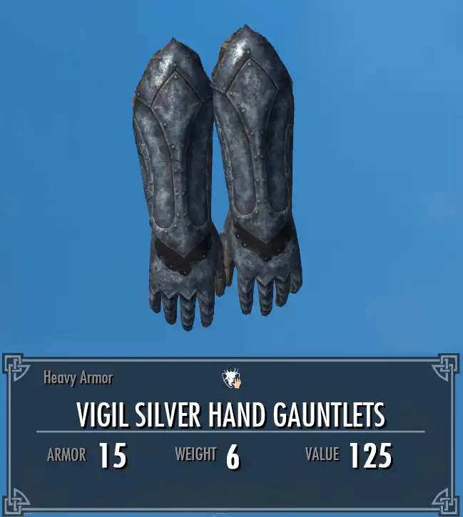 Vigil Silver Hand Gauntlets Legacy Of The Dragonborn Fandom