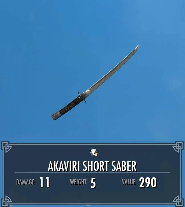 Akaviri Short Saber | Legacy of the Dragonborn | Fandom