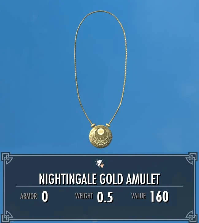 Nightingale Gold Amulet | Legacy of the Dragonborn | Fandom