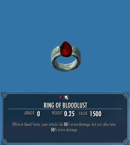 Ring of Bloodlust | Legacy of the Dragonborn | Fandom
