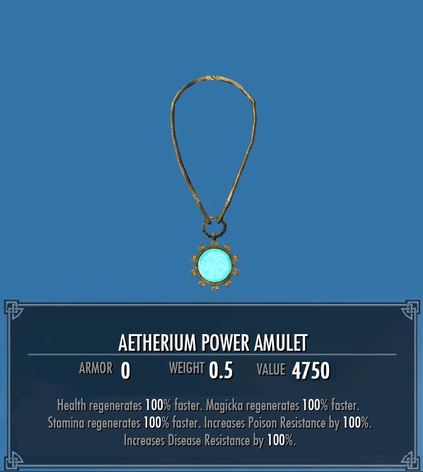 Aetherium Power Amulet | Legacy of the Dragonborn | Fandom