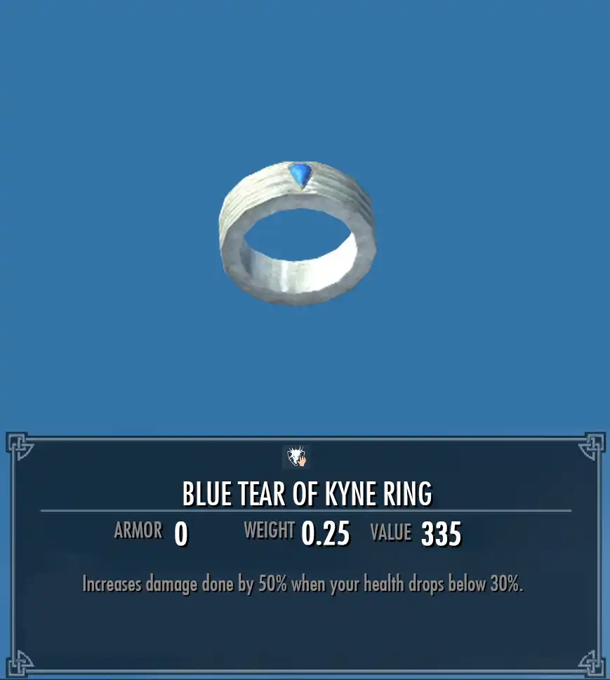 Blue Tear of Kyne Ring | Legacy of the Dragonborn | Fandom