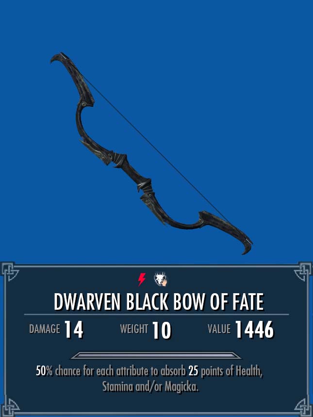 Dwarven Black Bow Of Fate Legacy Of The Dragonborn Fandom