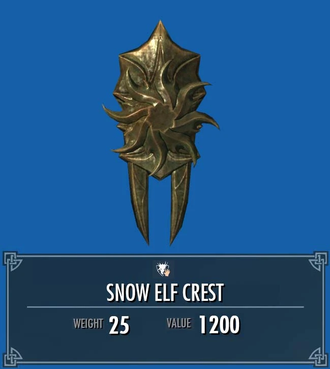 Snow Elf Crest | Legacy of the Dragonborn | Fandom