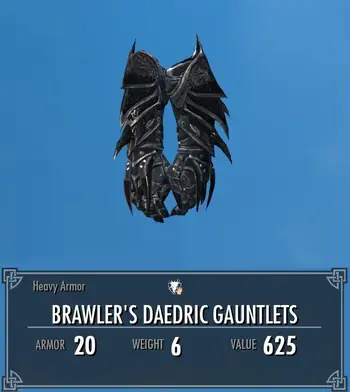 Brawler's Daedric Gauntlets | Legacy of the Dragonborn | Fandom