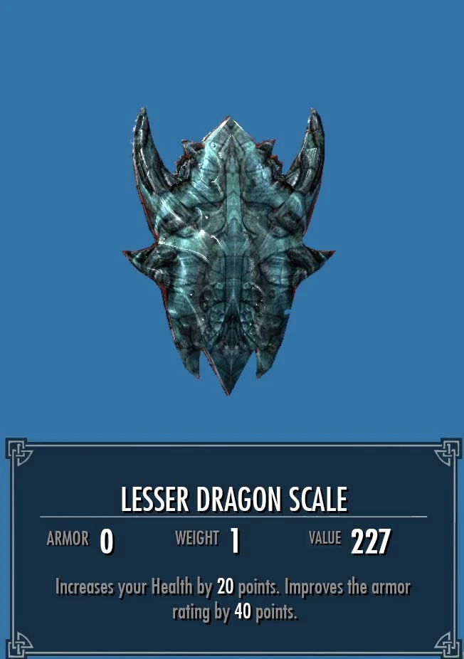 Lesser Dragon Scale (Blue) | Legacy of the Dragonborn | Fandom