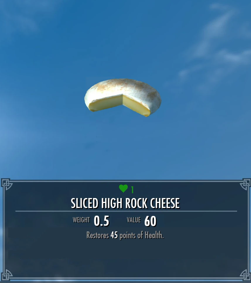 Sliced High Rock Cheese | Legacy of the Dragonborn | Fandom