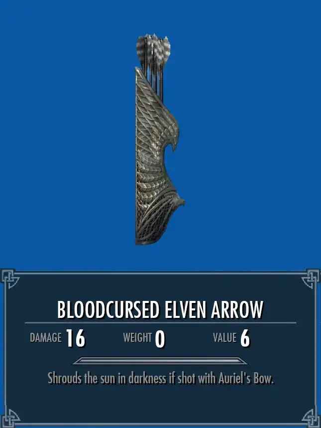 Bloodcursed Elven Arrow | Legacy of the Dragonborn | Fandom