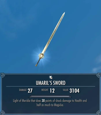 Umaril's Sword | Legacy of the Dragonborn | Fandom