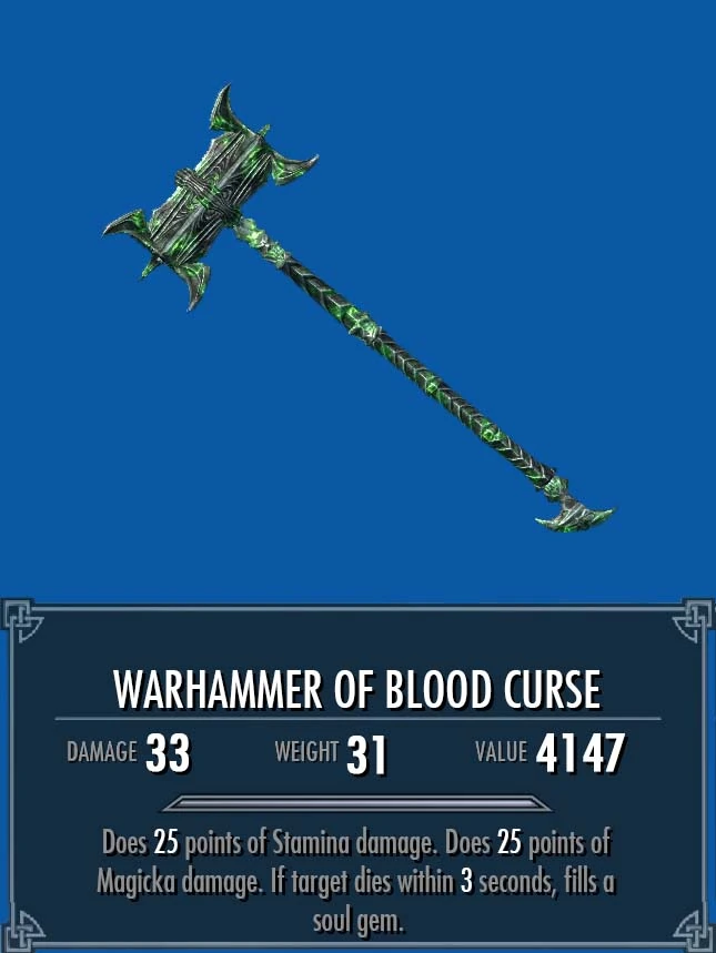 Warhammer of Blood Curse | Legacy of the Dragonborn | Fandom