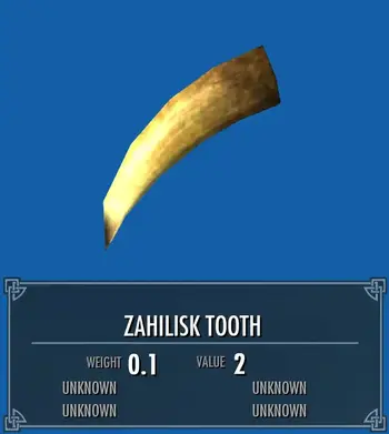 Zahilisk Tooth | Legacy of the Dragonborn | Fandom