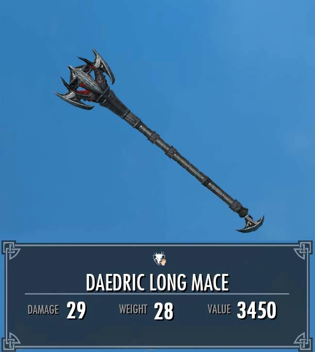 Daedric Long Mace | Legacy of the Dragonborn | Fandom