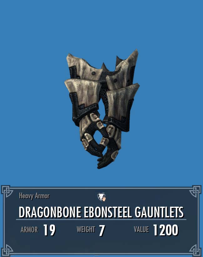 Dragonbone Ebonsteel Gauntlets Legacy Of The Dragonborn Fandom