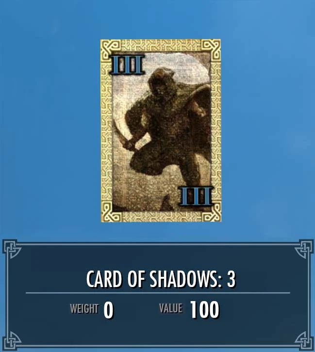 Card of Shadows: 3 | Legacy of the Dragonborn | Fandom