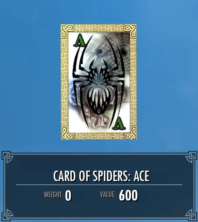 Card of Spiders: Ace | Legacy of the Dragonborn | Fandom