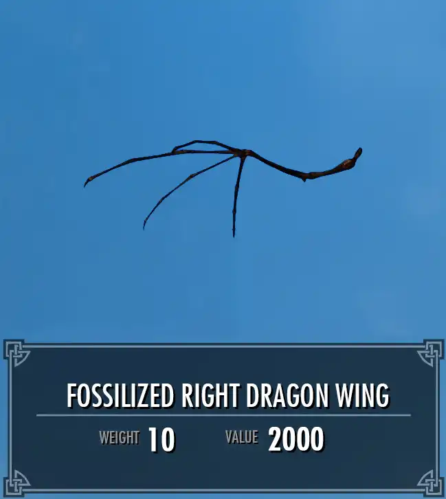 Fossilized Right Dragon Wing | Legacy of the Dragonborn | Fandom