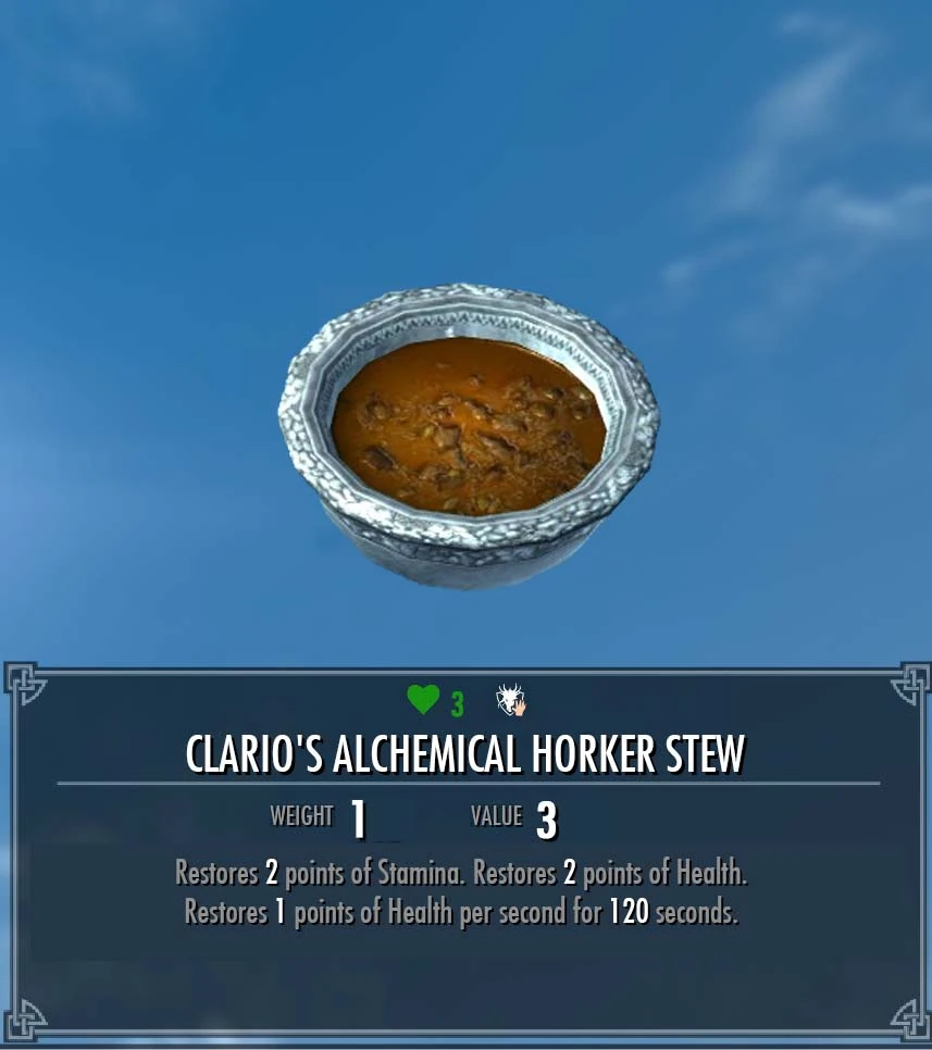 Clario's Alchemical Horker Stew | Legacy of the Dragonborn | Fandom