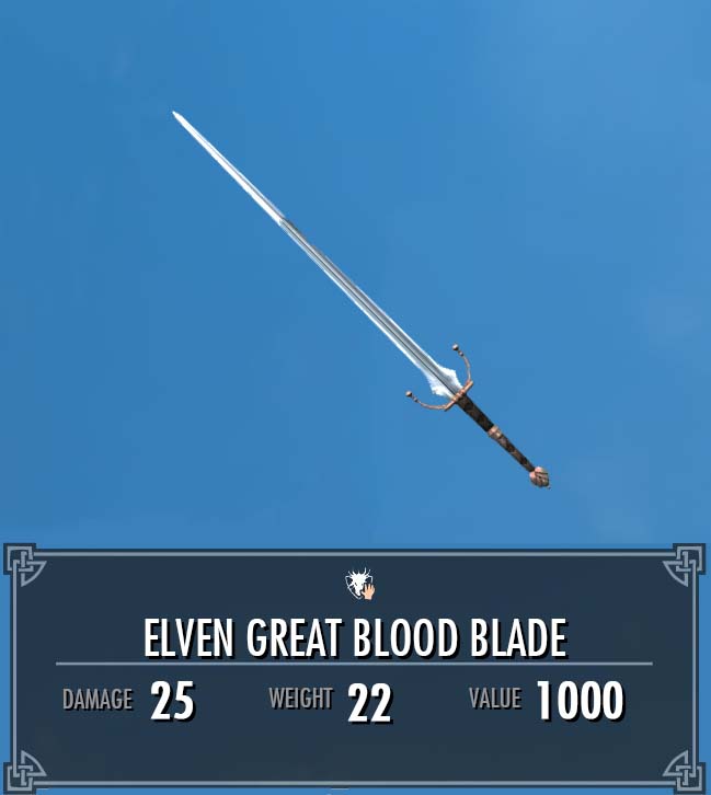 Elven Great Blood Blade | Legacy of the Dragonborn | Fandom