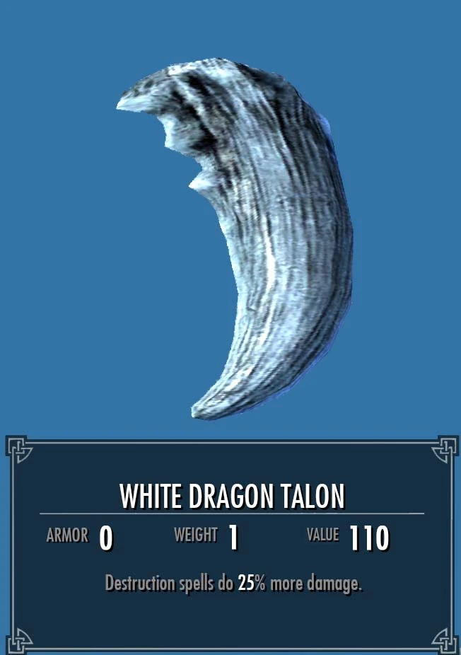 White Dragon Talon | Legacy of the Dragonborn | Fandom
