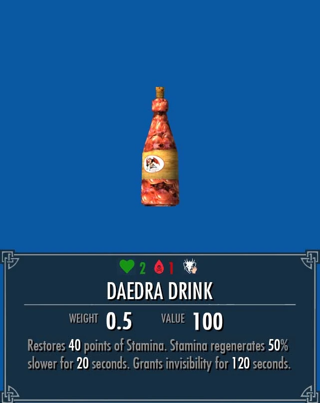 Daedra Drink | Legacy of the Dragonborn | Fandom