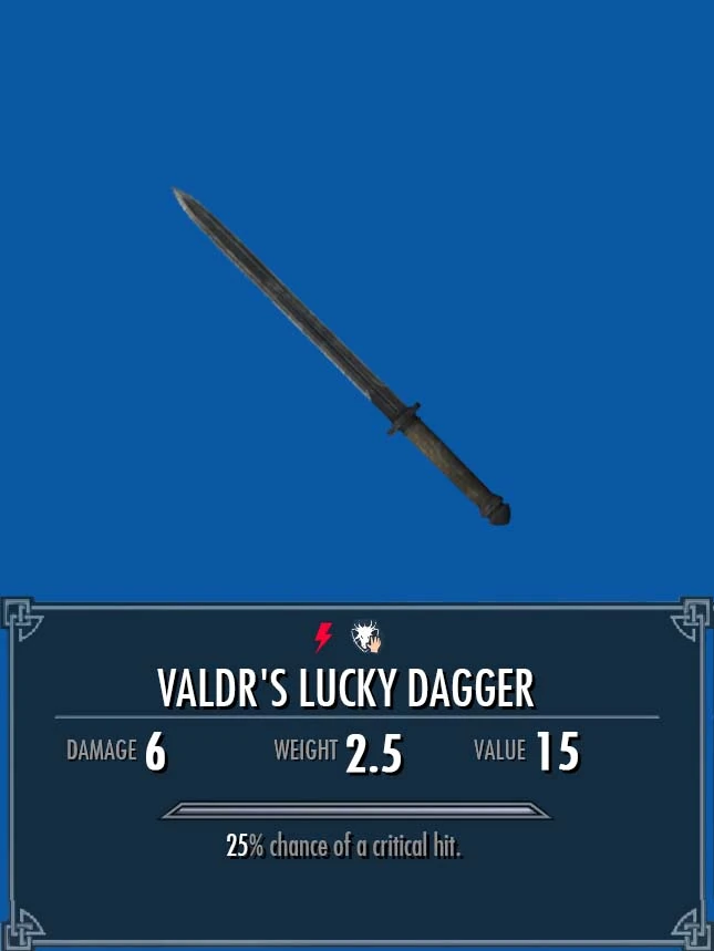 Valdr's Lucky Dagger | Legacy of the Dragonborn | Fandom