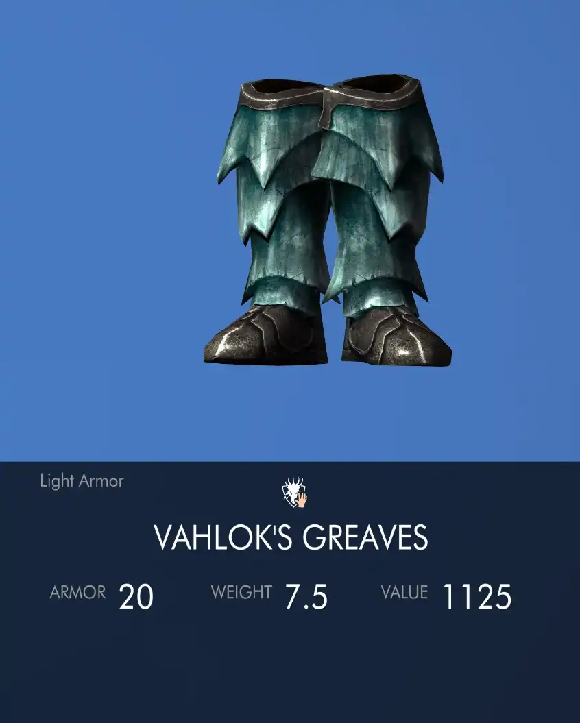 Vahlok's Greaves | Legacy of the Dragonborn | Fandom