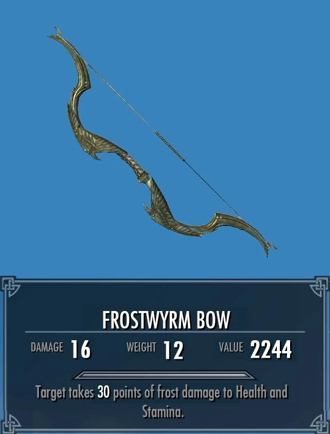 Frostwyrm Bow | Legacy of the Dragonborn | Fandom