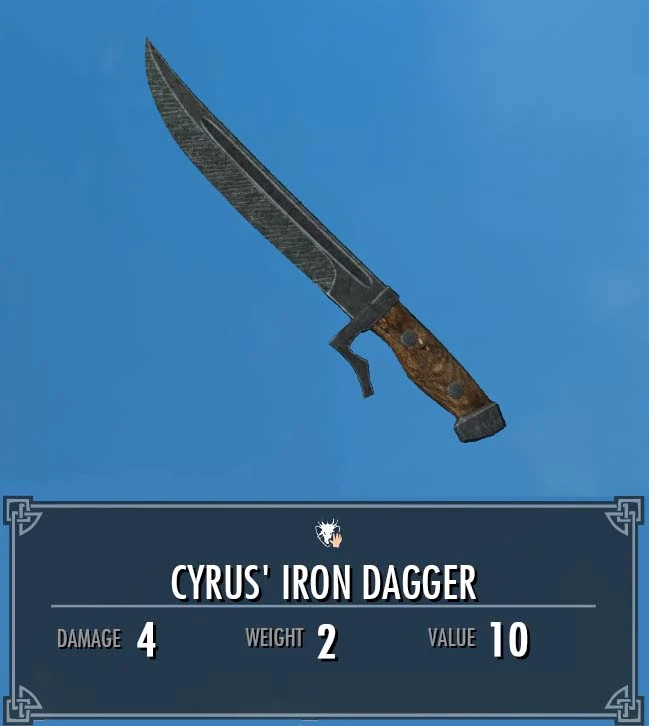 Cyrus' Iron Dagger | Legacy of the Dragonborn | Fandom