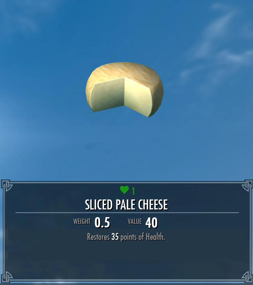 Sliced Pale Cheese | Legacy of the Dragonborn | Fandom