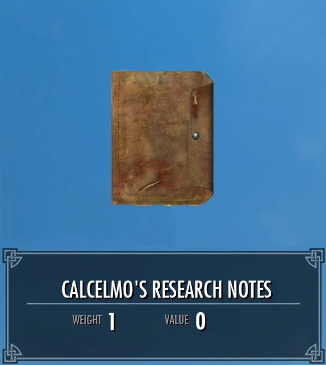 Calcelmo's Research Notes | Legacy of the Dragonborn | Fandom