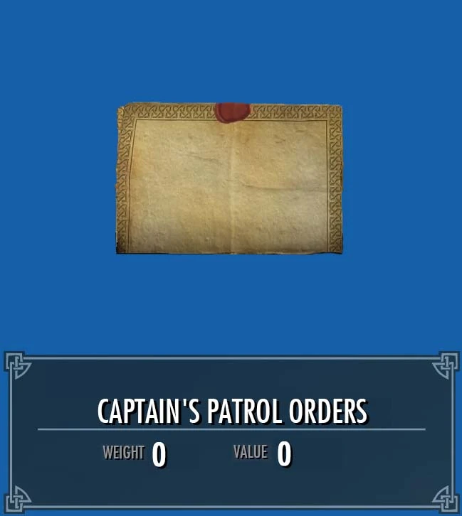 Captain's Patrol Orders | Legacy of the Dragonborn | Fandom