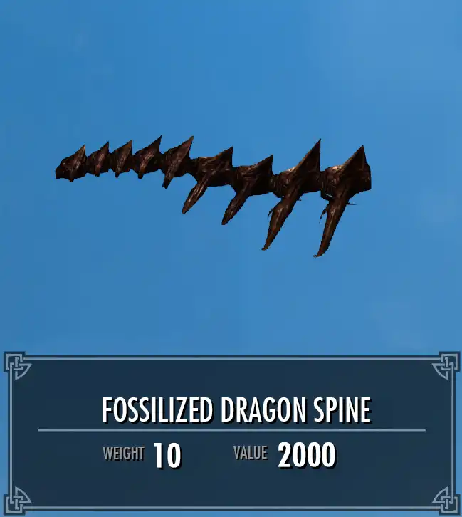 Fossilized Dragon Spine | Legacy of the Dragonborn | Fandom