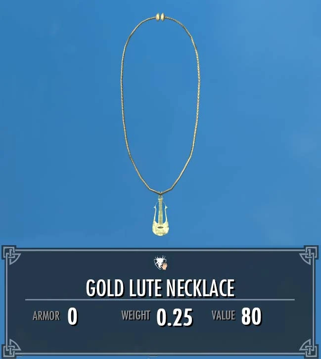 Gold Lute Necklace | Legacy of the Dragonborn | Fandom