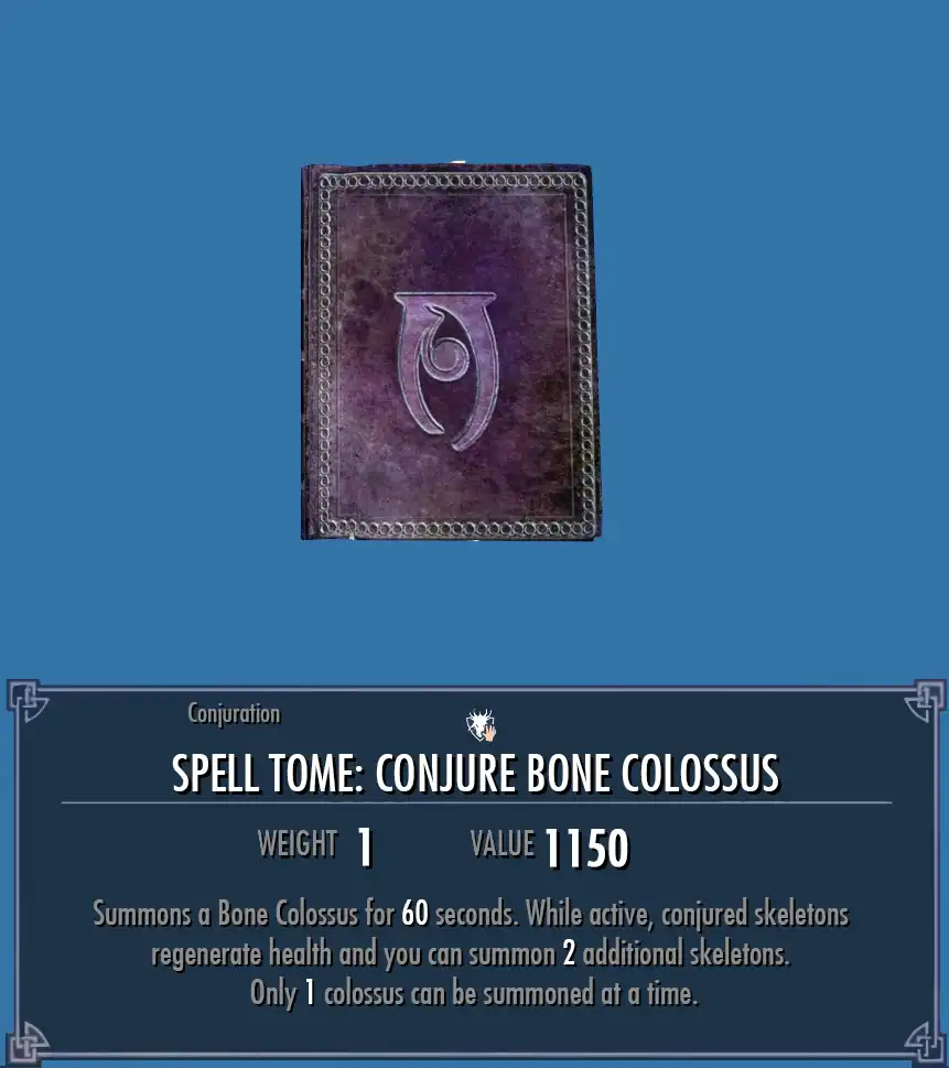 Spell Tome: Conjure Bone Colossus | Legacy of the Dragonborn | Fandom