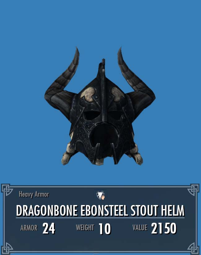 Dragonbone Ebonsteel Stout Helm Legacy Of The Dragonborn Fandom