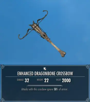 Enhanced Dragonbone Crossbow | Legacy of the Dragonborn | Fandom
