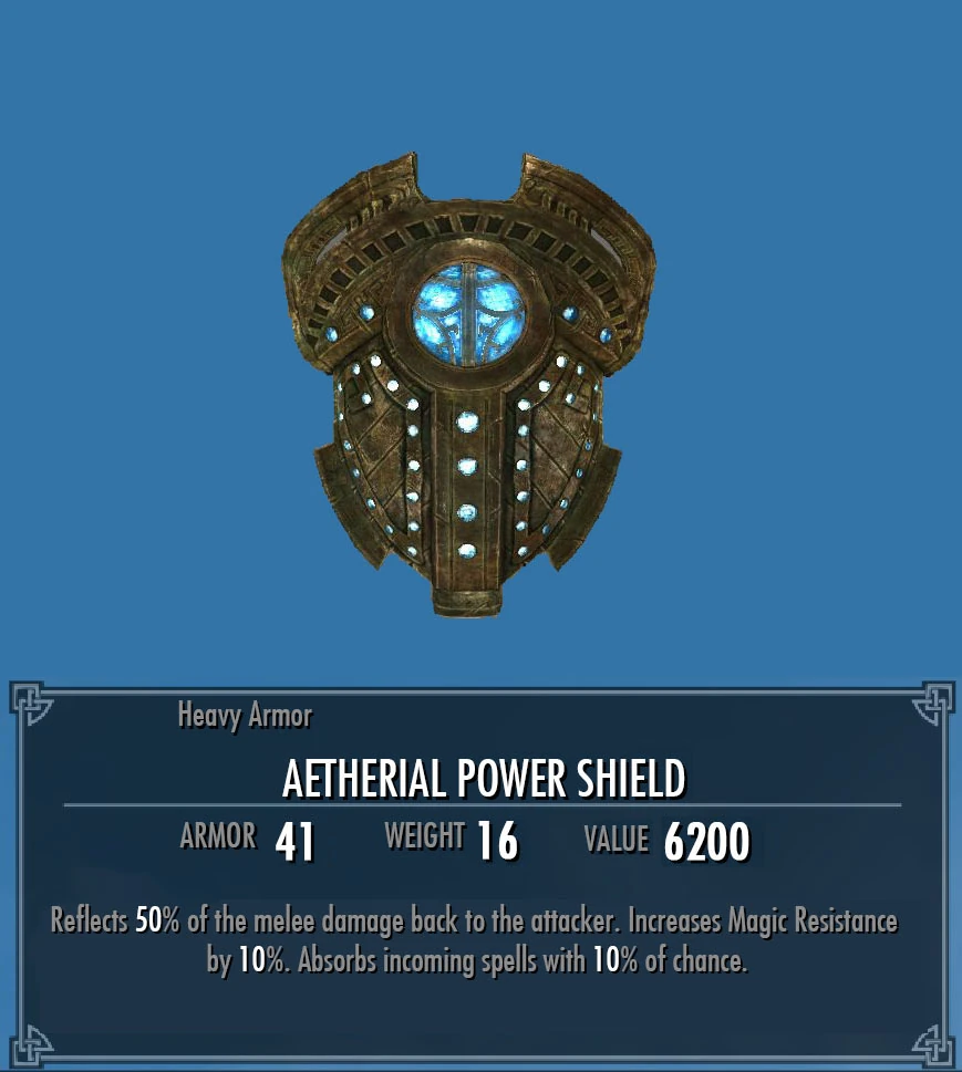 Aetherial Power Shield | Legacy of the Dragonborn | Fandom