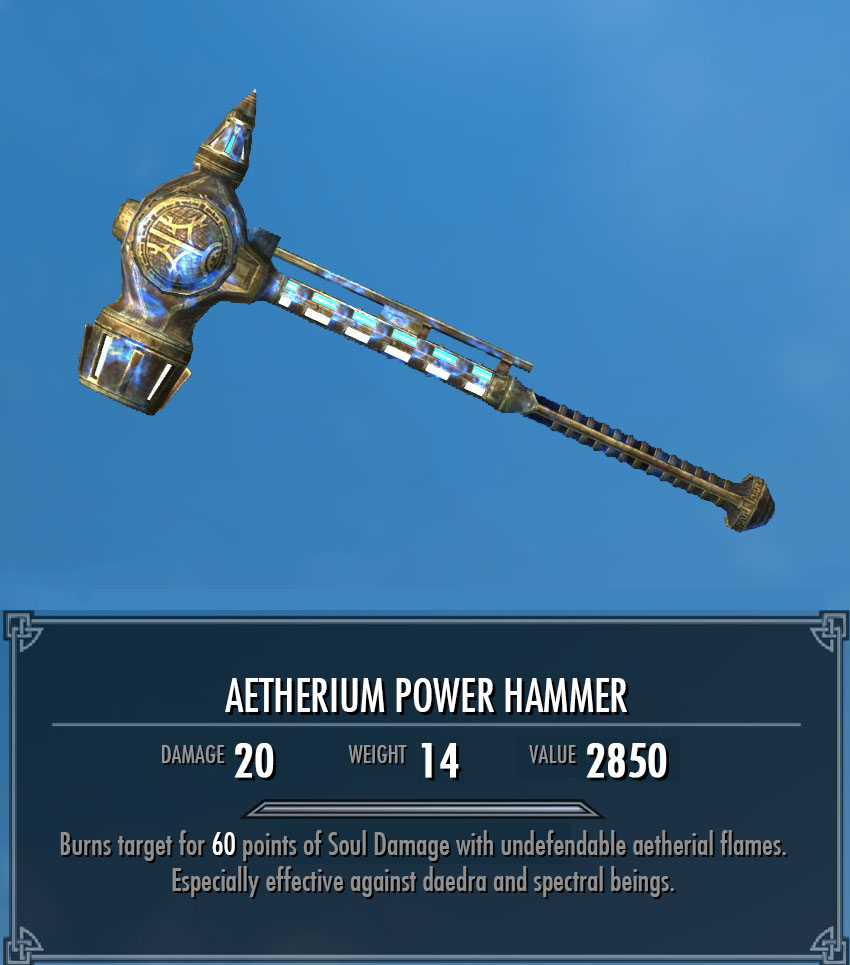 Aetherium Power Hammer Legacy Of The Dragonborn Fandom