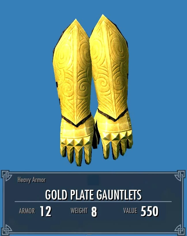 Gold Plate Gauntlets | Legacy of the Dragonborn | Fandom